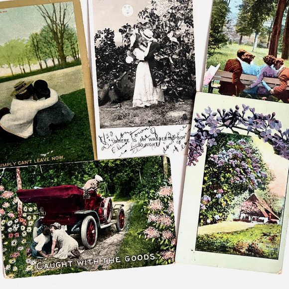 Antique | Other | Lot Of 5 Vintage Postcards From Early 90s Couples ...